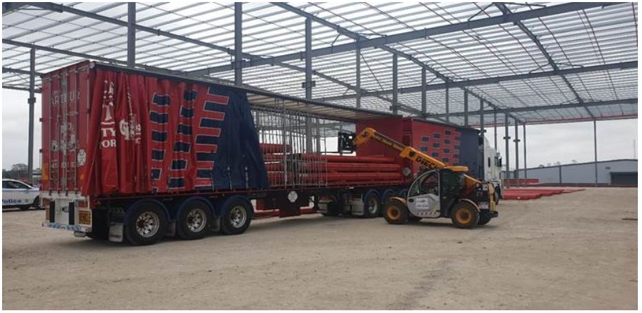 Photo of telehandler involved in a fatal workplace safety incident